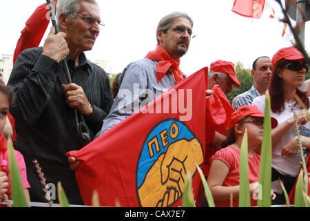 May day protests in Nicosia, Cyprus ,1st May 2012 Stock Photo - Alamy
