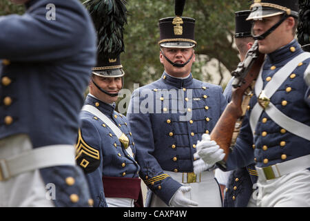 Graduating seniors at the Citadel jeer parading underclassman during ...