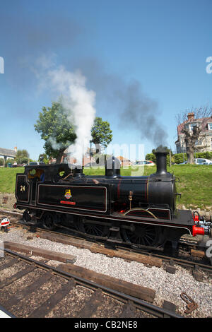 Swanage, Dorset, UK Friday 25 May 2012. 'Calbourne' hauls nostalgic ...