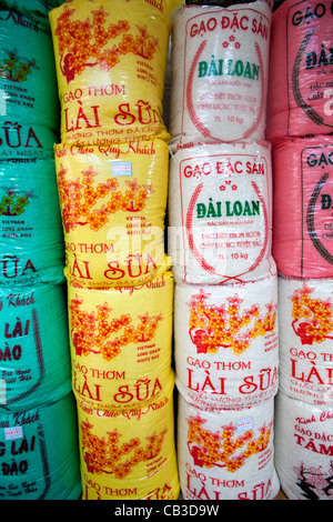 Vietnam, Danang, Han Market, Sacks of Rice Stock Photo - Alamy