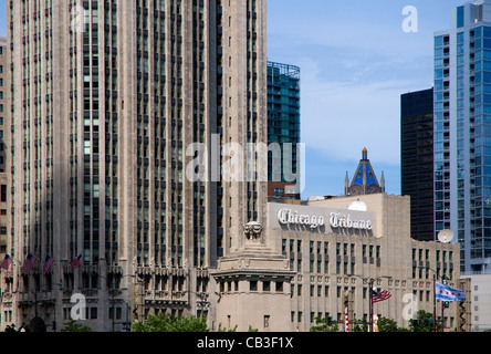 The iconic Tribune Tower Modern Architecture Building in Downtown ...