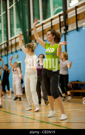 Children in zumba class dancing modern group choreography Stock Photo ...