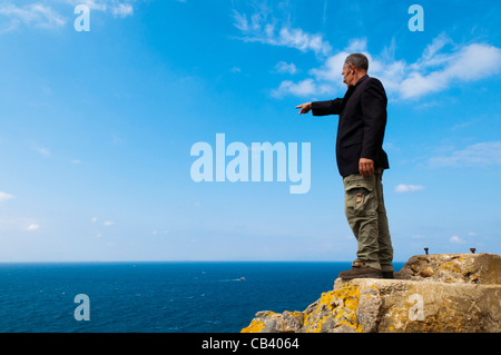 Meeting Point Of The Mediterranean Sea And The Atlantic Ocean Stock ...