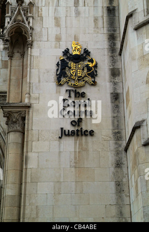 The Royal Court of Justice emblem sign Stock Photo - Alamy
