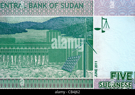 North Sudan 5 Five Pound Bank Note Stock Photo - Alamy