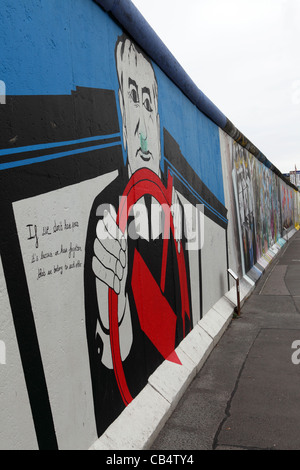 Mikhail Gorbachev at the Berlin Wall Art On the East Side Gallery ...