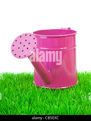 Pink watering can Stock Photo - Alamy