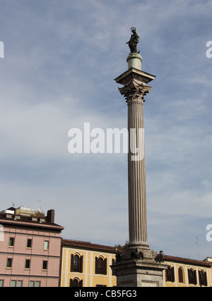 Bronze statue of Mary on the Marian column, Colonna della Vergine ...