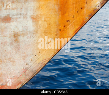 Water depth markings on ship Stock Photo: 16224513 - Alamy
