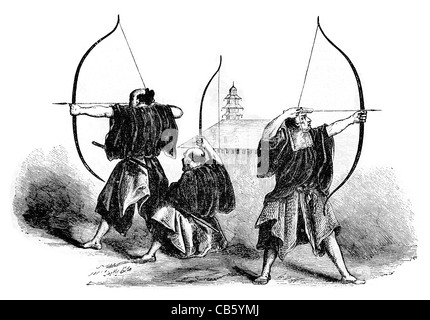 Kyudo Kyūdō bow arrow Japanese archery archer martial art full draw ...