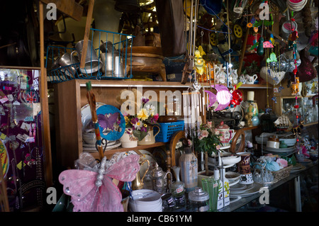 messy disorganised array of vintage items second hand fleamarket opp ...