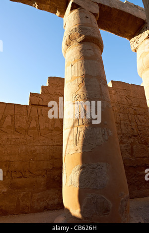 Inside view of Luxor temple in Egypt at dawn Stock Photo - Alamy