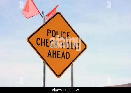 Check point warning sign Stock Photo: 82877148 - Alamy
