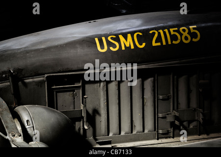 WW2 U.S. Army GMC CCKW 2½-ton 6x6 cargo truck with winch and machine ...