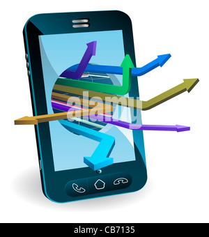Arrows and screen Stock Photo - Alamy