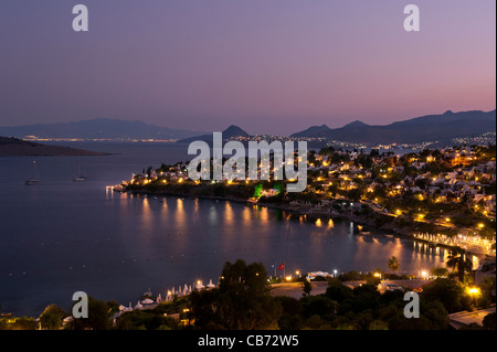 Scenic view of Aktur at dusk Bodrum Turkey Stock Photo - Alamy