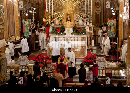 Midnight mass in Maltese parish churches is a sumptuous event held ...