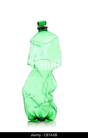 smashed empty water bottle, isolated on white background Stock Photo ...