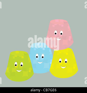 Smiling gumdrop characters Stock Photo - Alamy