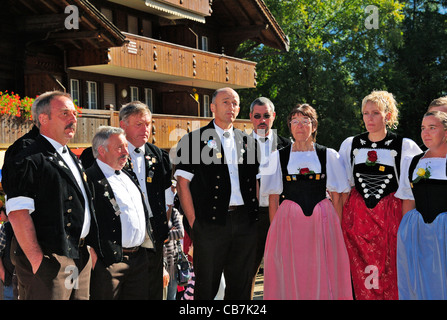 A group of Swiss yodelers in full song Stock Photo - Alamy
