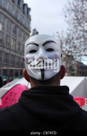 Guy Fawkes Mask, symbol of the anarchist hacktivist group Anonymous ...