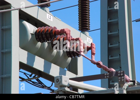 Insulators on a transformer in a substation Stock Photo: 41355012 - Alamy