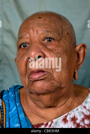 Kenya, Pate Island, Pate . A Swahili woman of Pate Island wears vipete ...