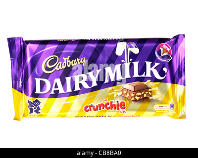 Cadbury's Dairy Milk Chocolate Crunchie bits bar Stock Photo: 95631218 ...