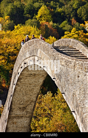 Plaka (or "Plakas") bridge, the largest single-arched stone bridge in ...
