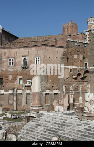 Rome. Italy. Podium of the Temple of Mars in the Forum of Augustus ...