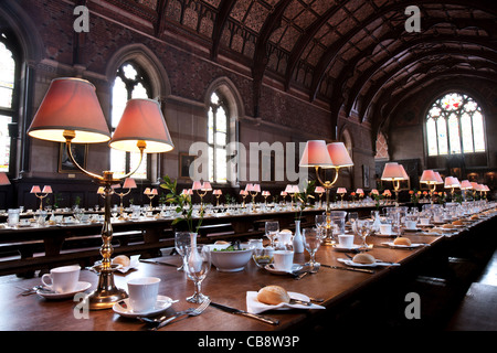 Historic dining hall of Keble College, One of 39 colleges, all of which ...