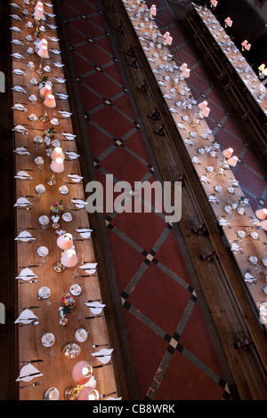 Historic dining hall of Keble College, One of 39 colleges, all of which ...