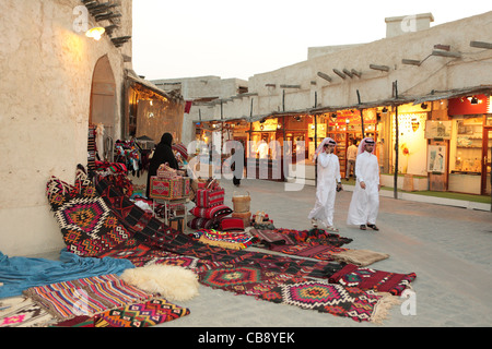 A textile shop in Doha, Qatar. A huge range of textiles is available ...