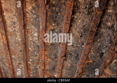 Structural failure in bunker rusty lintels concrete impregnated rust ...
