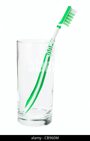 A toothbrush in a glass Stock Photo - Alamy