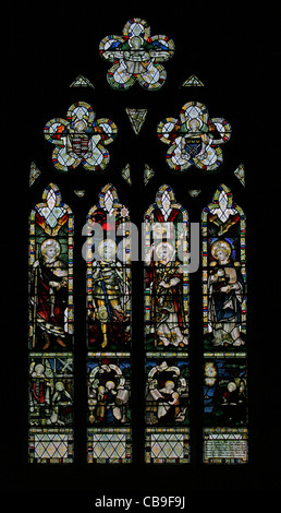 Stained glass windows depicting archangels Raphael and Gabriel in St ...