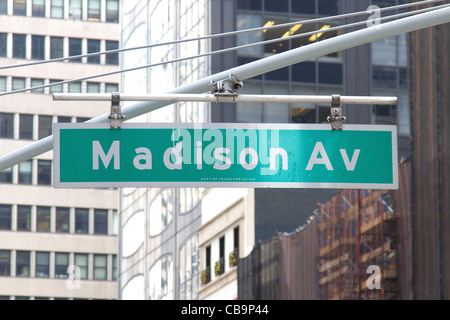 Madison Avenue street sign Stock Photo - Alamy