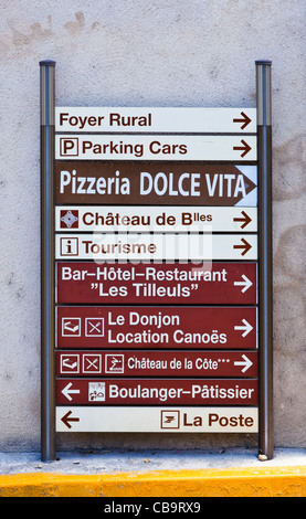 French language sign, French language signs, directional sign Stock ...