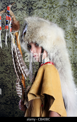 Native American Lakota Sioux Indian girl Stock Photo: 41522588 - Alamy
