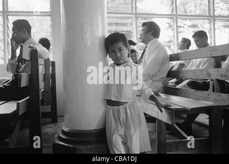 Western Samoa, Siumu Village villagers, father and daughter Stock Photo ...