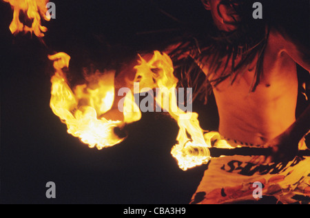 Western Samoa, Aggie Grey's fireknife dancer Stock Photo - Alamy