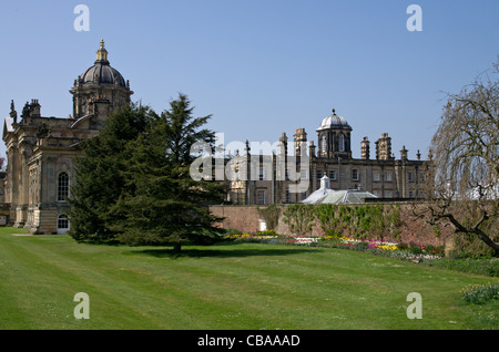 Castle Howard stately home mansion in North Yorkshire, England. Garden ...