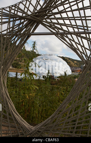 The Bio-domes of the Eden Project, a visitor attraction near St Austell ...