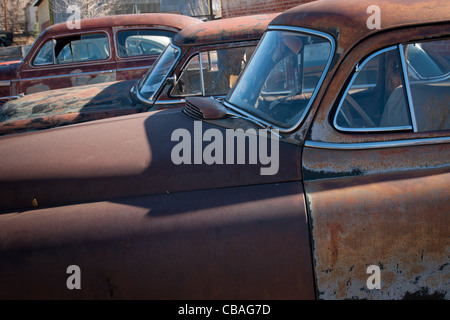 Old cars at the garage in Ramah, Colorado Stock Photo - Alamy