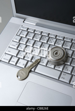 Computer keyboards with keyhole Stock Photo - Alamy