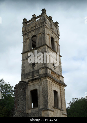 The Italian style tower at Pantglas Hall in Carmarthenshire, South West ...