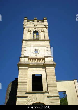 The Italian style tower at Pantglas Hall in Carmarthenshire, South West ...