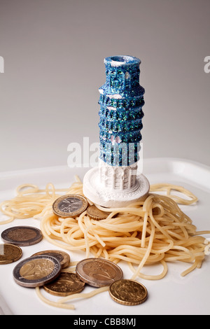 euro, coin, currency, spaghetti Stock Photo - Alamy