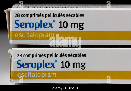 Seroplex anti-depressant tablets (French trade name for Escitalopram ...
