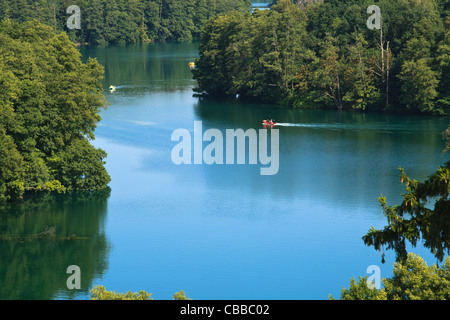 Lake in Lagow - touristic little town in western Poland seen from the ...